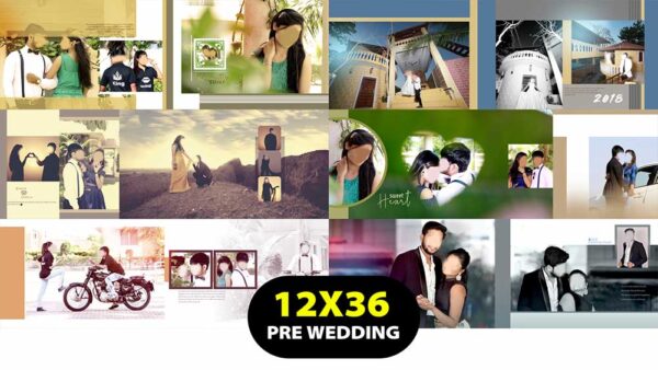 25 PSD | PRE WEDDING ALBUM DESIGN PSD FREE DOWNLOAD 12X36 2024
