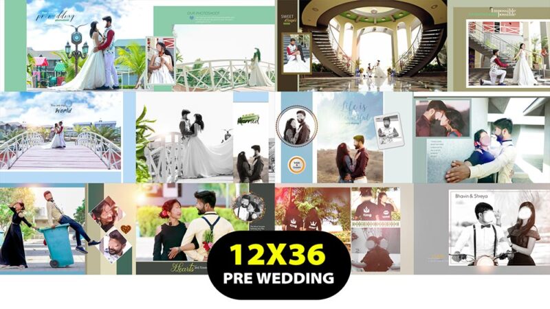25 PSD | PRE WEDDING ALBUM DESIGN PSD FREE DOWNLOAD 12X36 2024 ZIP