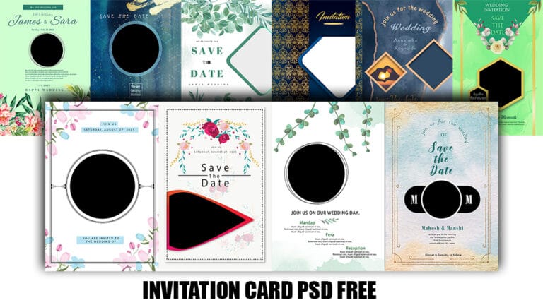 10 WEDDING INVITATION CARD PSD FREE DOWNLOAD
