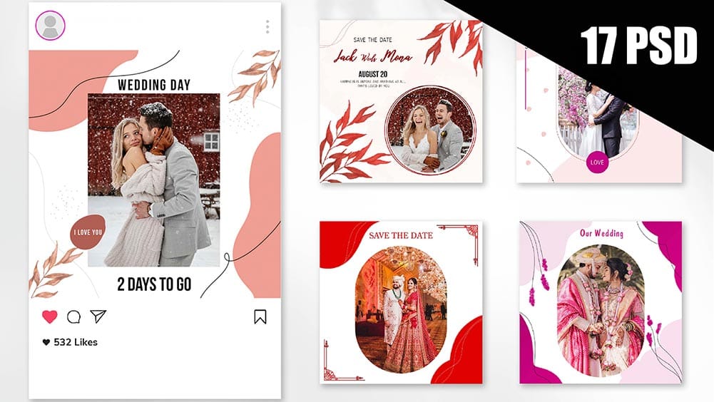 IMGGEAR.COM | WEDDING INSTAGRAM POST PSD FREE DOWNLOAD