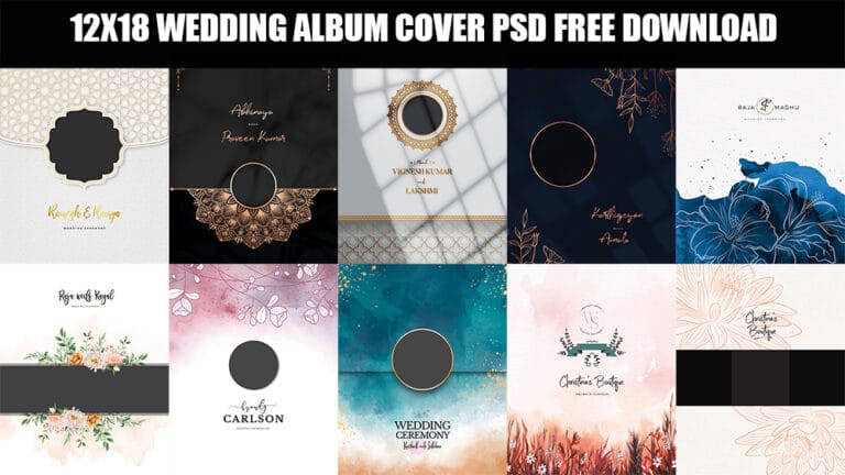 12X18 WEDDING ALBUM COVER PSD FREE DOWNLOAD