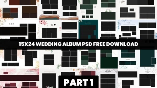 15X24 WEDDING ALBUM PSD FREE DOWNLOAD