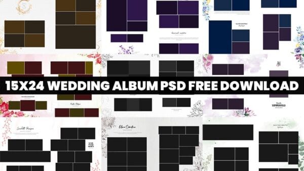 15X24 WEDDING ALBUM PSD FREE DOWNLOAD