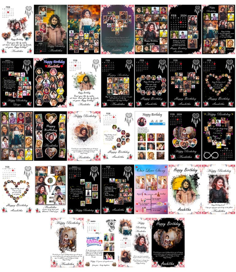 30 PHOTO COLLAGE TEMPLATES - EDITABLE & PSD DESIGNS DOWNLOAD