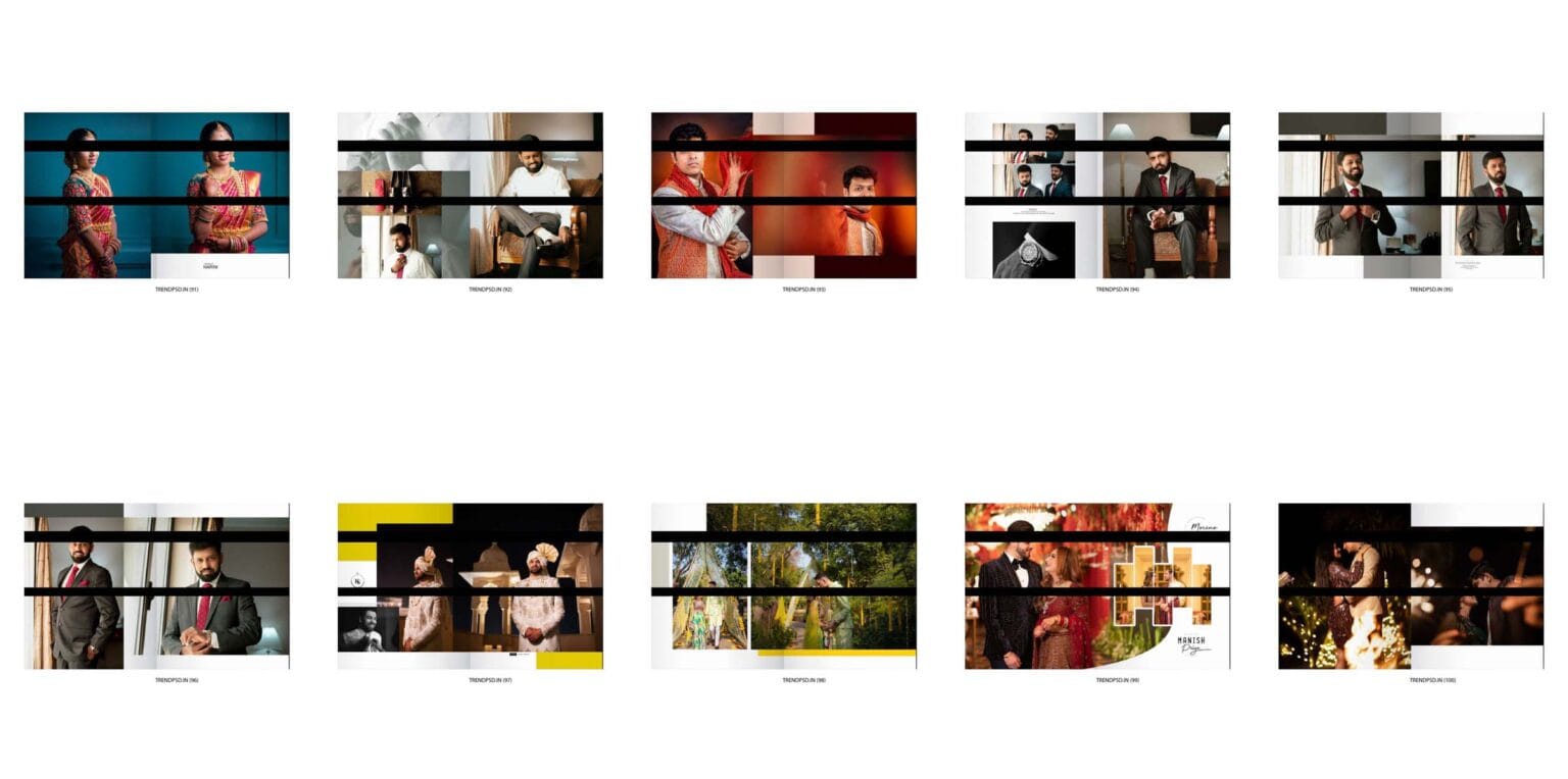 15X24 WEDDING ALBUM DESIGN 100 PSD DOWNLOAD
