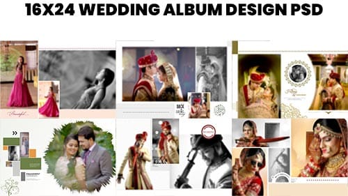 Free 16×24 Tamil Wedding Album Design PSD | Editable High-Quality Template