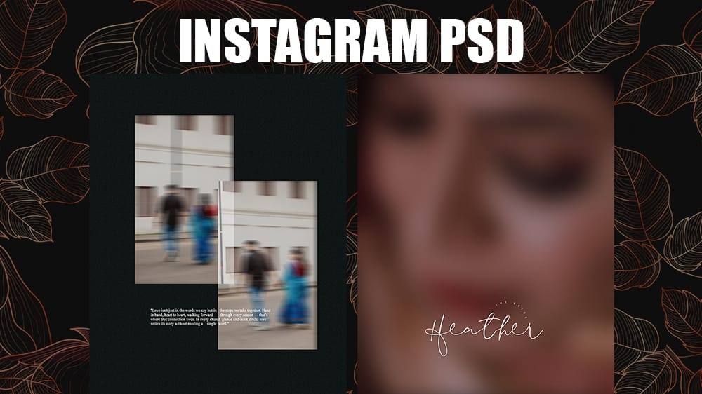 Free Wedding Instagram Post PSD Template | Modern & Elegant Designs